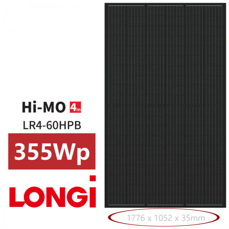 Panou fotovoltaic monocristalin 355W LONGi LR4-60HPB-355M (FullBlack ...